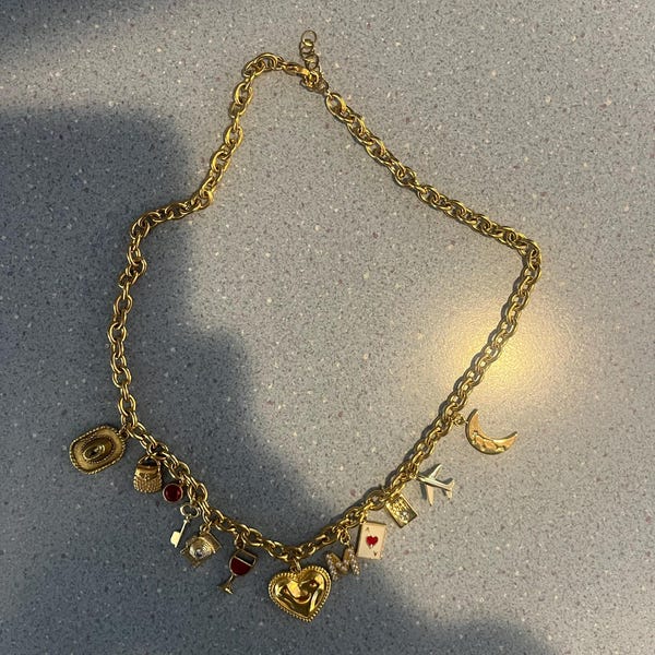 Build Your Own Custom Charm Necklace, Gold Charm Necklace, Customizable ...