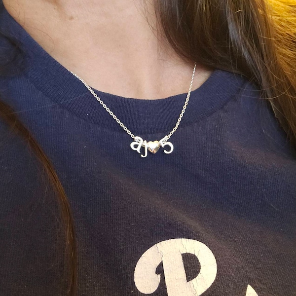 Children's Heart Necklace Flower Girl Necklace, Childrens Heart ...