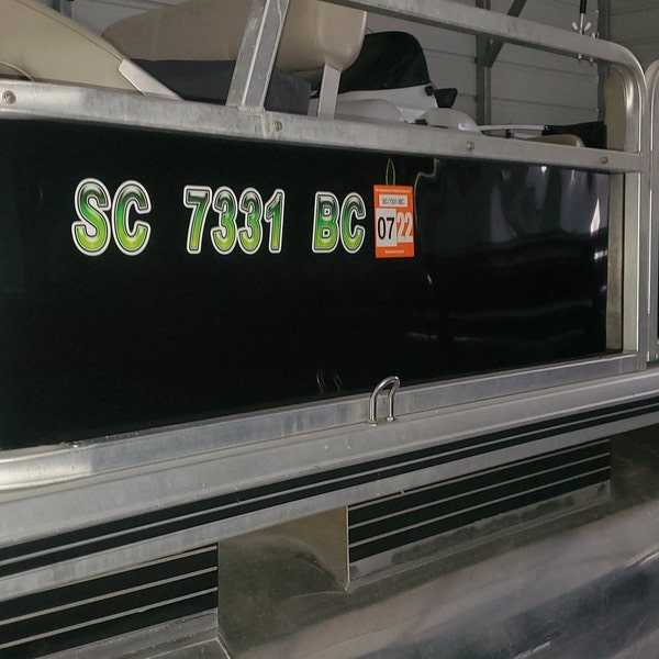 Orbital Green Registration Numbers and Letters Decals Vinyl Names and ...