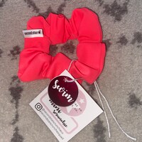 Neon Pink SWIM Scrunchie / Waterproof Scrunchie /cruise Scrunchie/water ...