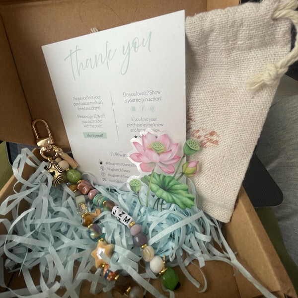 Handmade Beaded Keychain: Glass, Ceramic, Crystal Beads With Charm - Etsy