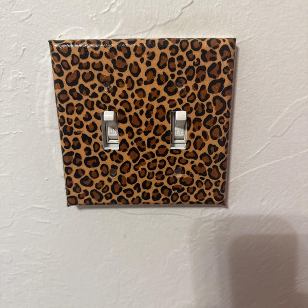 Leopard Print Light Switch Plate, Handmade Home Decor - Etsy