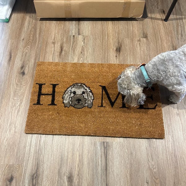 Custom Dog Doormat Dog Front Door Welcome Mat Cute Dog Door Mat Funny ...