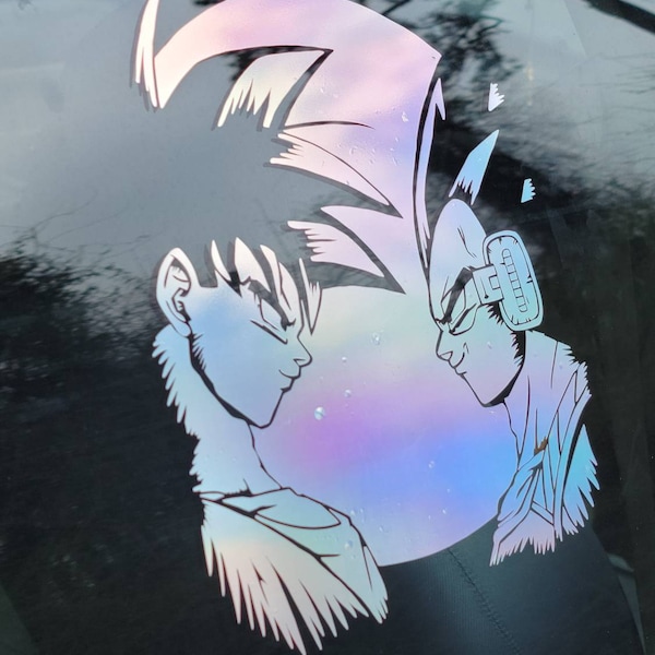 Vinyl Decal Goku Vs Vegeta Stare - Etsy