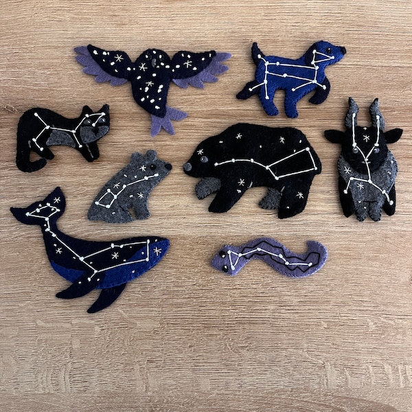12 Constellation Animals Sewing Pattern PDF Download, Celestial Zodiac ...