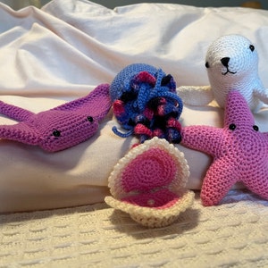 Crochet Sea Animals: Orca, Puffer Fish, Sailfish, Walrus, Seal and Crab ...