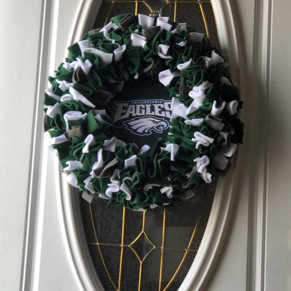 Philadelphia Eagles Fleece Wreath - Etsy