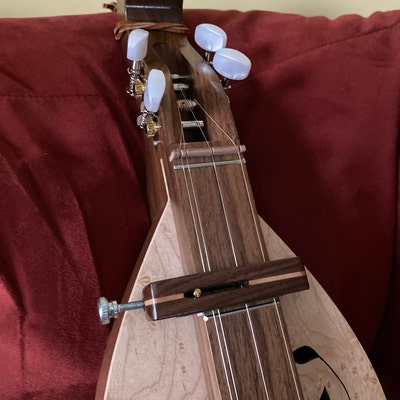 Appalachian Mountain Lap Dulcimer Capo, Black Walnut and Curly Maple ...