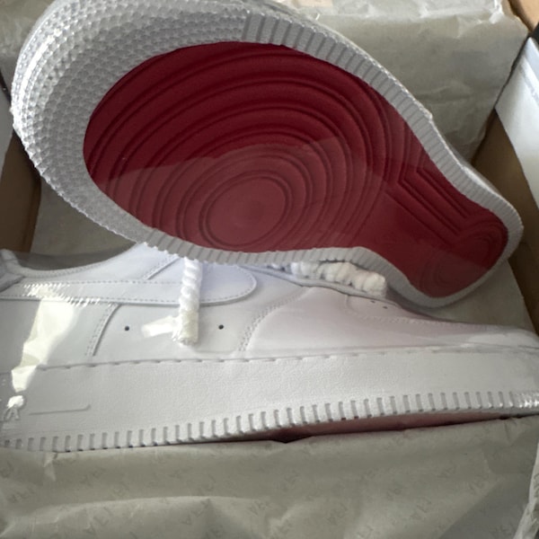 Custom Rope Laces AF1, Red Bottoms AF1, Rope Laces With Red Bottoms ...