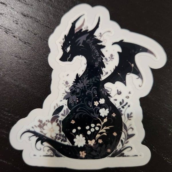 Cute Abraxos Wyvern Throne of Glass Sticker Smell the Flowers - Etsy