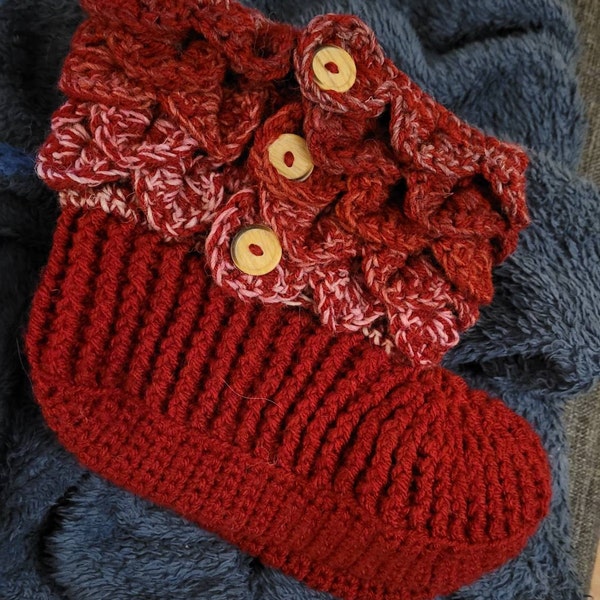 CROCHET PATTERN: Dragon Slippers Crocodile Stitch Boots (adult Sizes ...