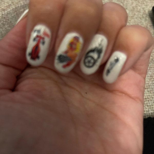 Racing Car Formula 1 Nail Art Decal Sticker - Etsy