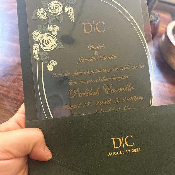 Acrylic Wedding Invitation, Personalized Clear Invitations, Sweet 16 ...