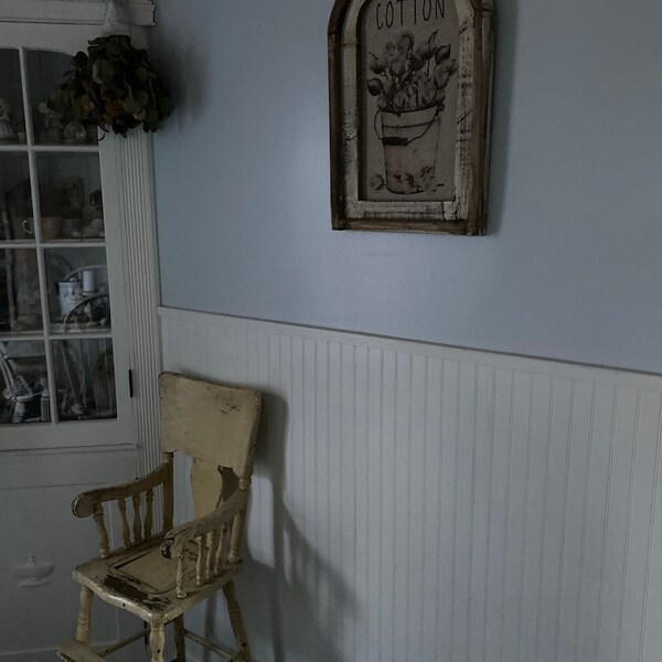 Cotton Wall Art | 14" X 22" | Arch Window Frame | Linen Wall Hanging ...