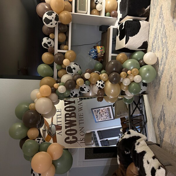 Sage Wild West Balloon Garland Kit | Balloon Arch, Western Party ...