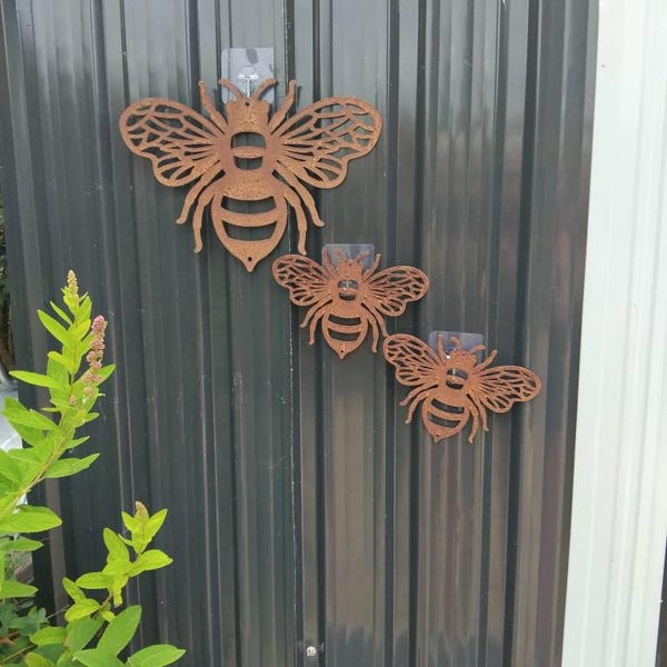 Metal Owl Fence Topper Garden Art Outdoor Ornaments Rusted Sculpture - Etsy