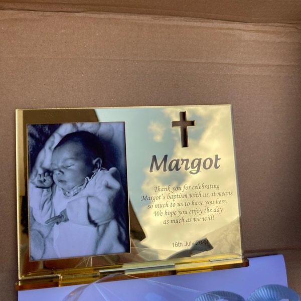 Baptism Favor Photo Frame - First Holy Communion Favors, Personalized ...