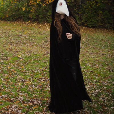 Non-fogging Lenses Plague Doctor Mask Bird Skull Leather Black ...