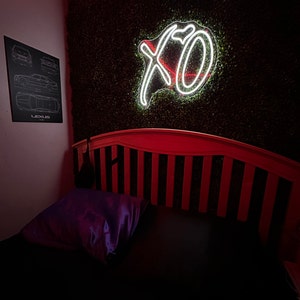 XO Neon Sign With Heart, Custom Wedding Home Party Decor, Personalized ...