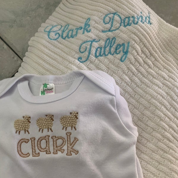 Lamb Tinies Bullion Style Mini Bundle - Baby Sheep French Knot Satin ...