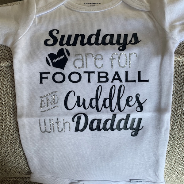 Sundays Are for Football and Cuddles With Daddy, Baby Girl Football ...