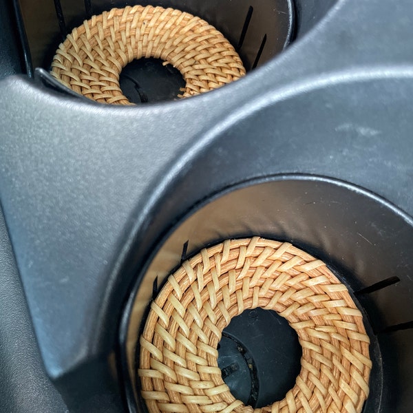Rattan Heart Essential Oil Car Air Vent Diffuser, Wood EO Diffuser, Boho Car Accessories, Air ...