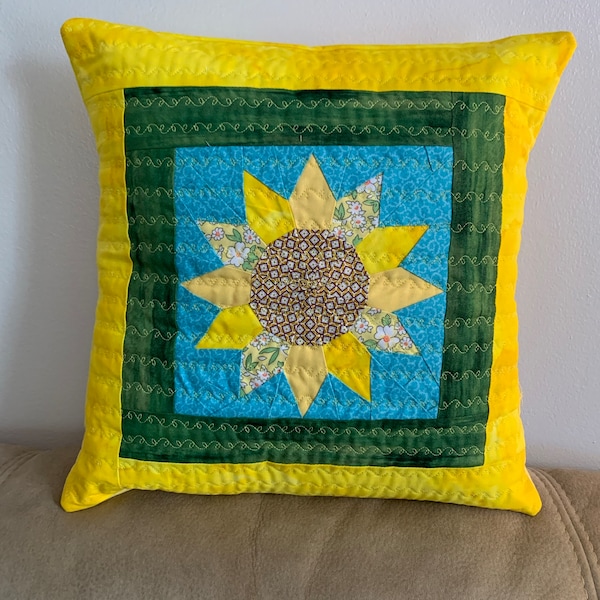 Sunflower, Foundation Paper Piecing Pattern (FPP), Quilt Block, PDF ...