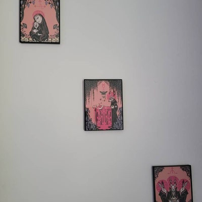 Ritual Triptych Set of 3 Prints 2 SIZES Gothic Art, Occult, Owls ...