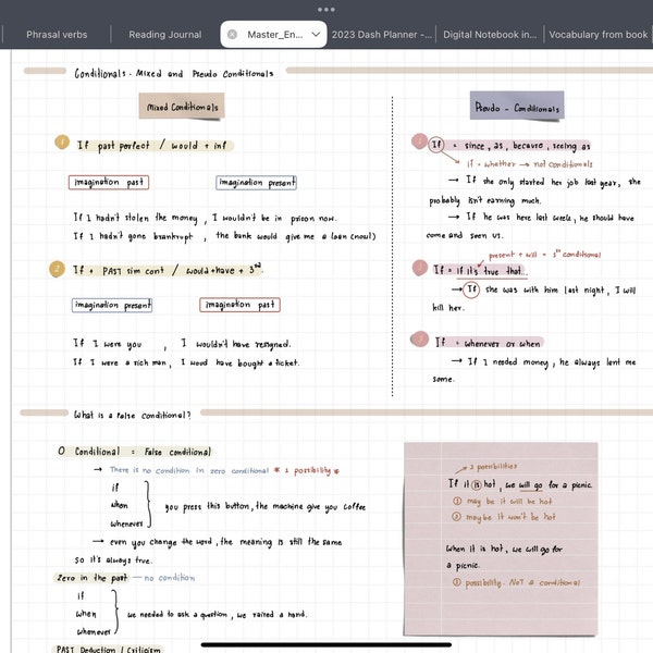 Gradient Digital Notebook Planner | Goodnotes Portrait Template With 30 ...
