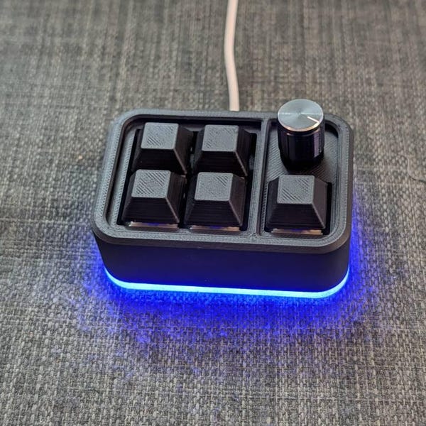 Bento Mechanical Keyboard Macropad (5-keys, Rotary Encoder, RGB ...