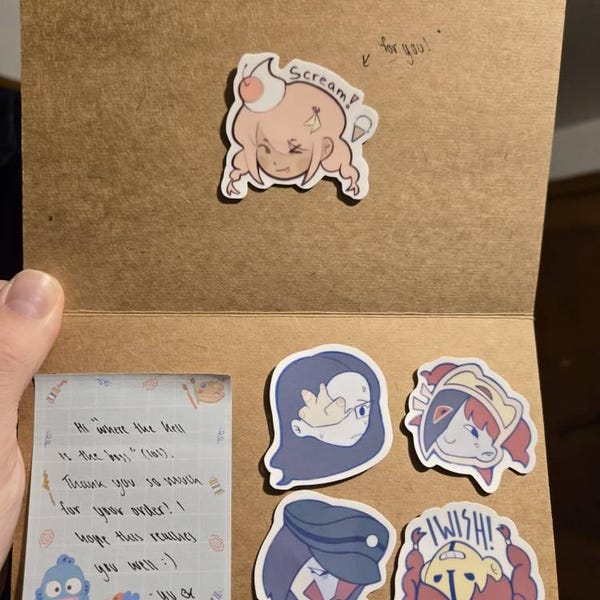 Coral Glasses, Taski Maiden, Ena, Mitu Glossy Sticker, Ena Dream BBQ, 2 ...