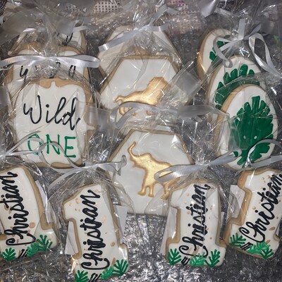 Wild and Onederful Lumberjack Theme Cookie Favors for 1st Birthday ...