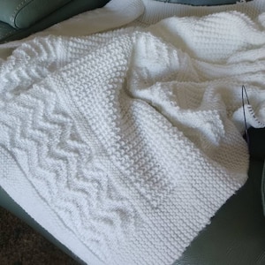 EASY Blanket Knitting Pattern Jasper Small/baby Blanket Large - Etsy