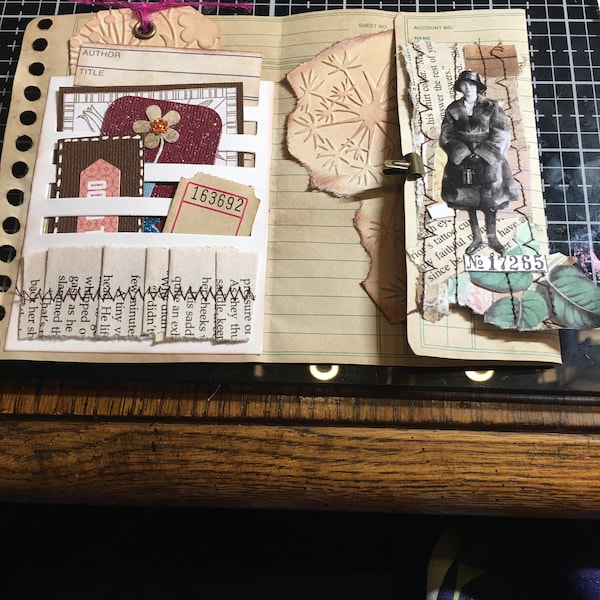 Embossed Coffee Dyed/stained Junk Journal Ephemera Vintage Grungy Mixed ...