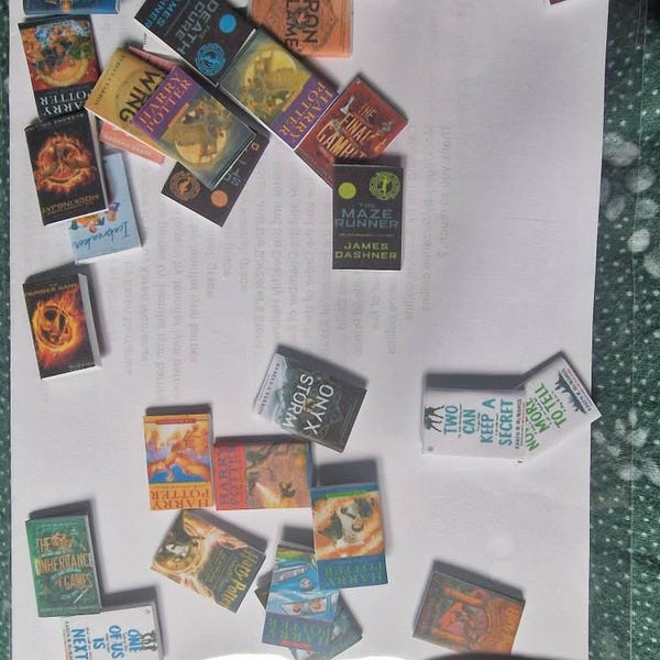 Custom Mini Book for Display or TBR Jar (2.5cmx1.8cm) - Etsy UK