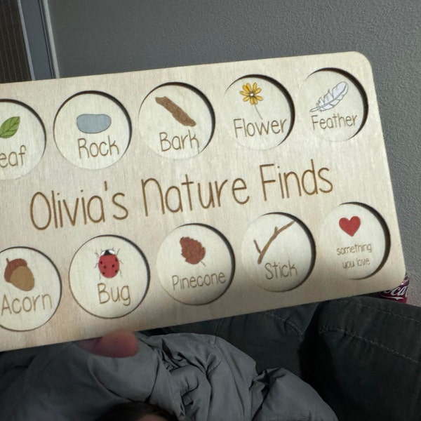 Nature Hunt Board Montessori Scavenger Hunt Personalized Nature ...