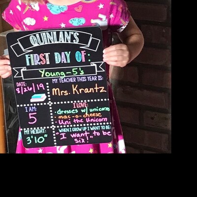 Reusable First and Last Day of School Sign, Liquid Chalk Dry Erase ...