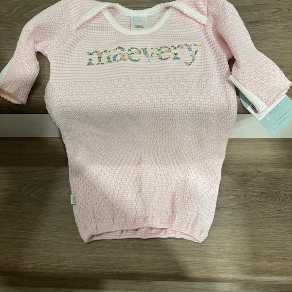 Pink Floral Baby Girl Monogram Gown or Romper, Paty Gown Monogram, Paty ...