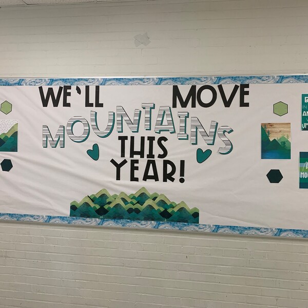 Mountain Back to School Bulletin Board Elementary Classroom Door Decor ...