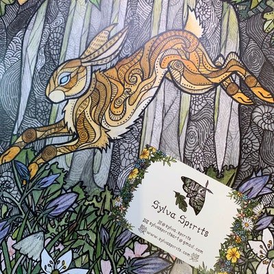 THE GOLDEN HARE, Pagan/celtic Folk Irish Folklore Watercolour Art Print ...