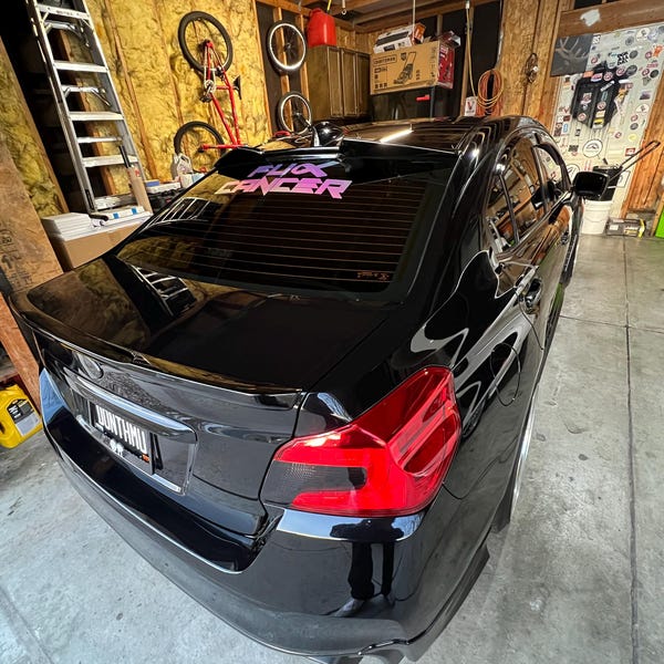 Never Satisfied Handwritten | Decal / Sticker | Car Windshield ...