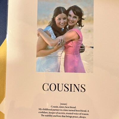Personalised Cousin Definition Print / Cousins Friend Poster - Etsy