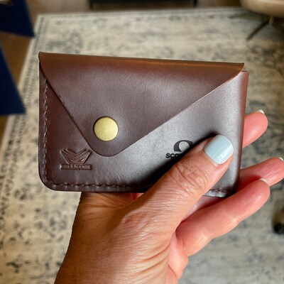 Business Card Holder, Personalized Leather Business Card Case, Custom ...