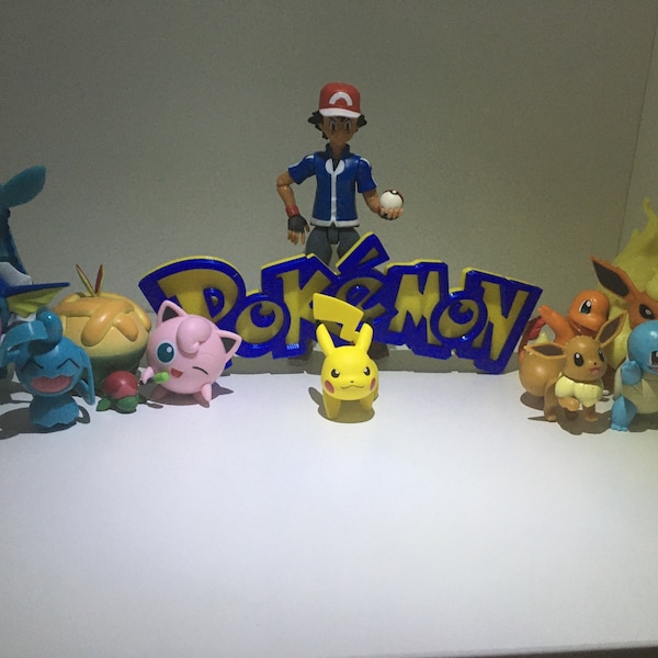 Pokemon Video Game Logo Sign (man Cave, Game Room, Shelf, Wall, Decor ...