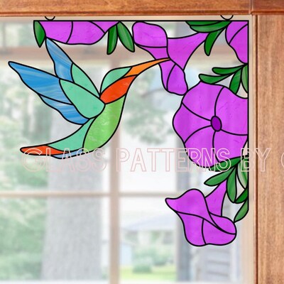 Evergreen Tree Stained Glass Pattern Digital Download Christmas Santa ...
