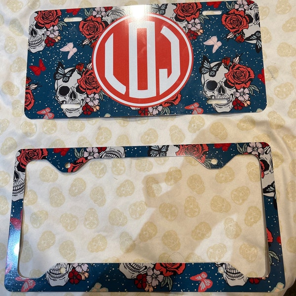 American Flag With Eagle License Plate American Eagle Tag Red White and ...