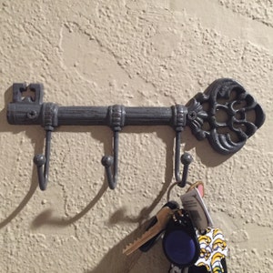 Key Holder / Skeleton Key Rack / Cast Iron Wall Hook / Key Hanger ...