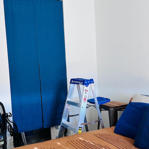 Cornflower Blue Linen Fabric by the Metre. Softened Linen Fabric by the ...