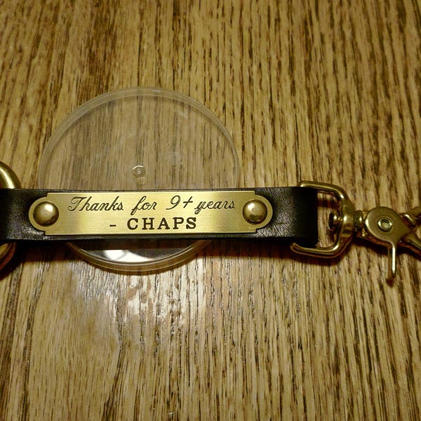 HALTER PLATE THICK Large Scalloped Cut Solid Brass or Solid Nickel ...