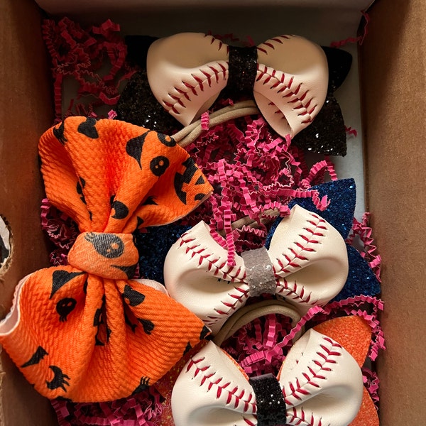 Real Baseball Bow, Real Baseball Hair Bow, Baseball Bow, Baseball Skin ...